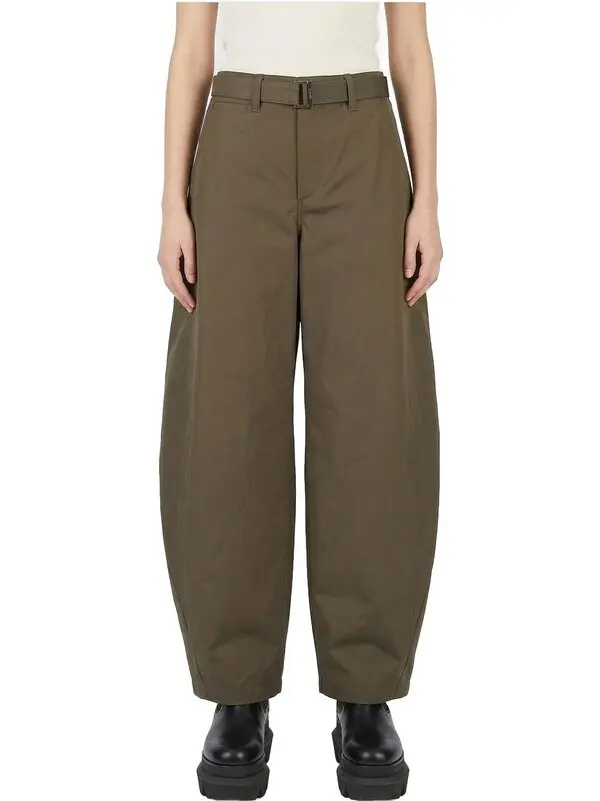 Sacai Wide Leg Trousers - Beige