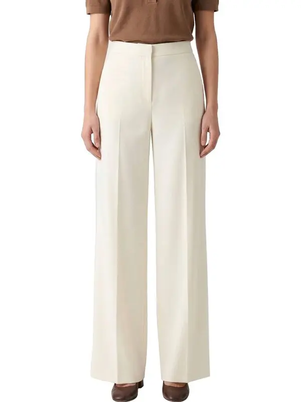 Max Mara Wide Leg Trousers - White