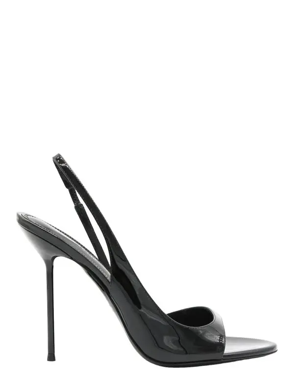 Paris Texas Patent Leather Slingback High Heel Sandals - Black