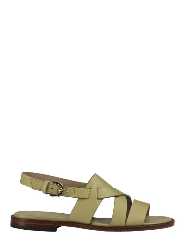 DOUCAL'S Leather Slingback Sandals - Green