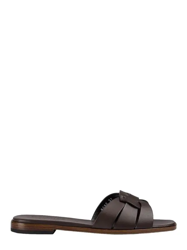 DOUCAL'S Smooth Leather Mules - Coffee