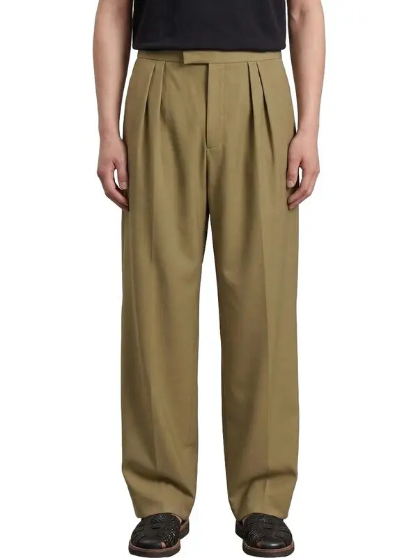 Dries Van Noten Wide Leg Trousers - Green