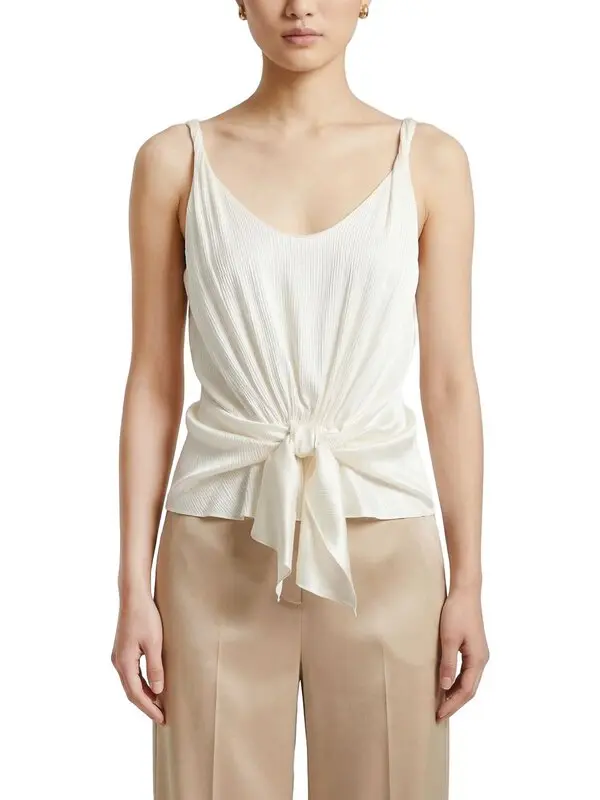 JW Anderson Silk Draped Top - White