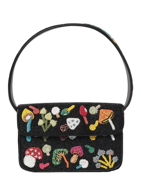 Staud Beaded Shoulder Bag - Black