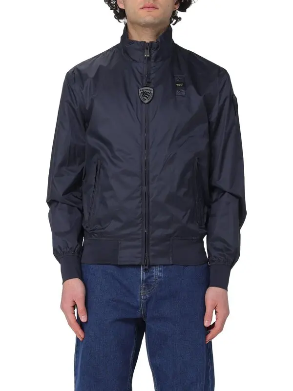 BLAUER. Polyester Bomber Jacket - Blue