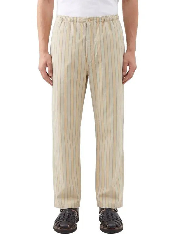 MAISON MARGIELA Striped Trousers - Beige