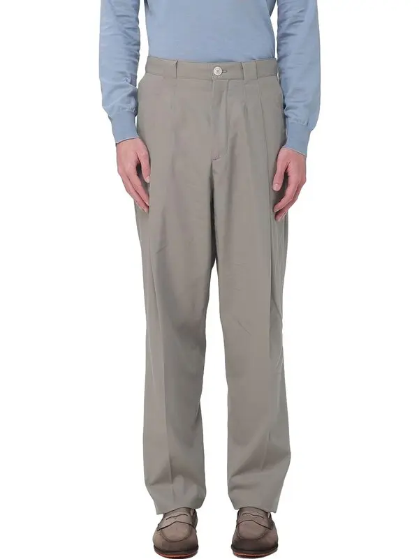 Brunello Cucinelli Tailored Cotton Trousers - Kaki