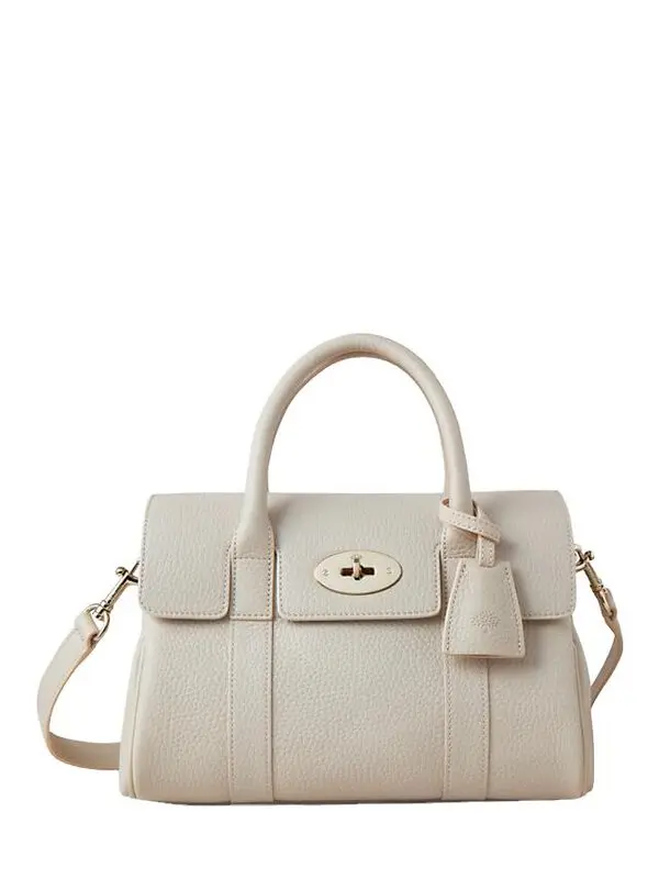Mulberry Small Bayswater Leather Satchel - Chalk