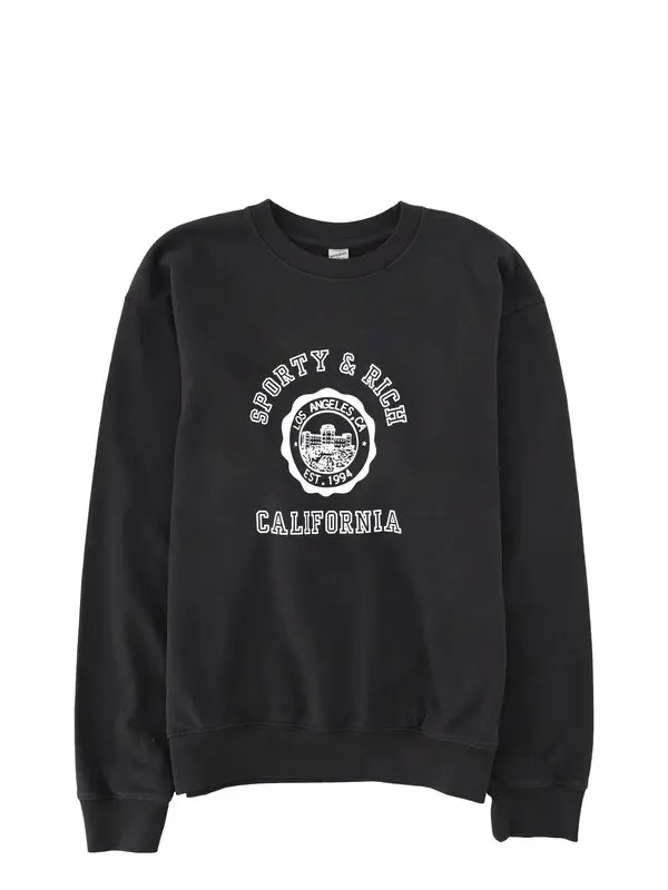 SPORTY & RICH California Logo Sweatshirt - Black