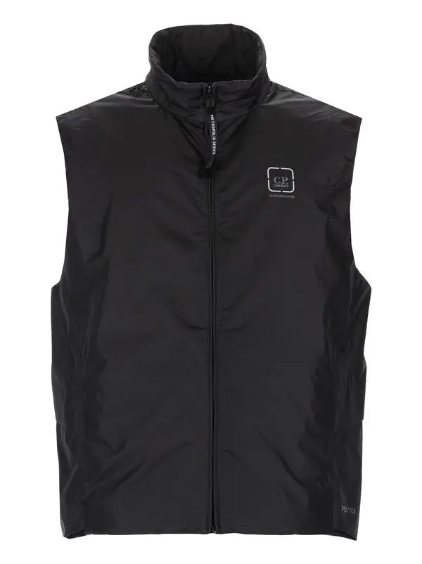C.P. COMPANY Gilet With Logo - Black
