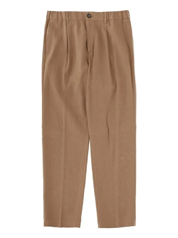 Herno Tailored Linen Trousers - Brown