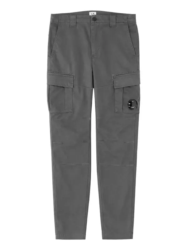 C.P. COMPANY Cargo Pantalone With Logo Patch - Grey