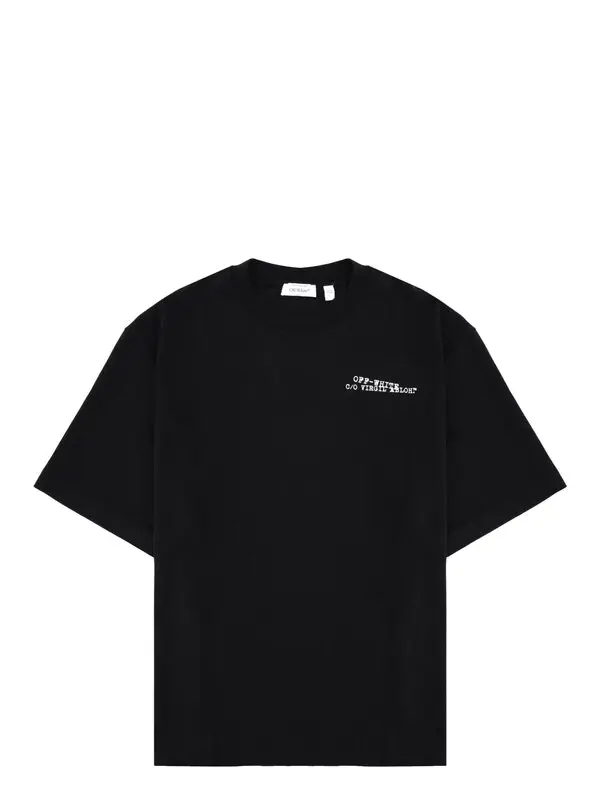 Off-White T-shirt Con Logo - Black
