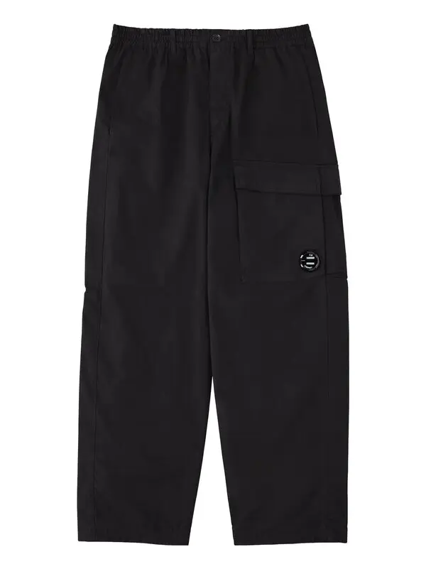 C.P. COMPANY C. P. Company Cargo Pantalone With Logo Patch - Black