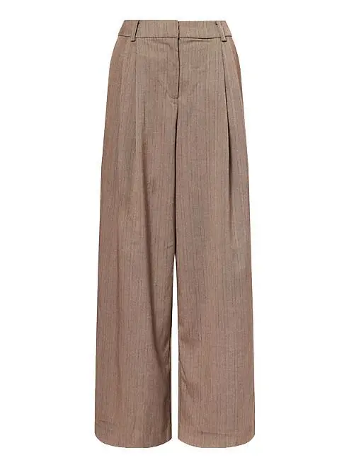 Dissh Pinstripe Woven Trousers - Brown
