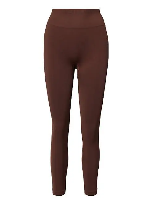 ADANOLA Classic Seamless Gym Leggings - Chocolate Brown