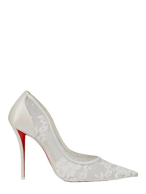 CHRISTIAN LOUBOUTIN Miss Z 100 Mesh Pumps - Bianco/lin Snow
