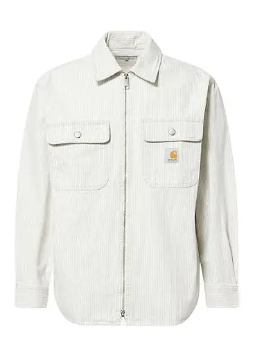 Carhartt Work In Progress Mercer Zip-up Cotton Shirt - Stripe Graphite / Wax