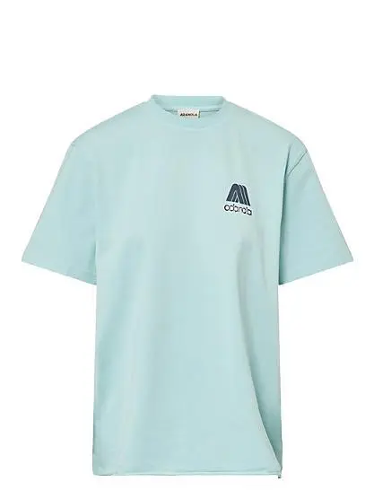 ADANOLA Echo Oversized Cotton T-shirt - Ocean Blue/midnight Blue