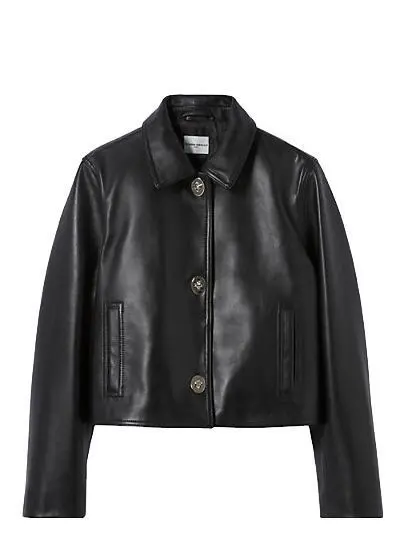 Claudie Pierlot Clasp-front Leather Jacket - Black