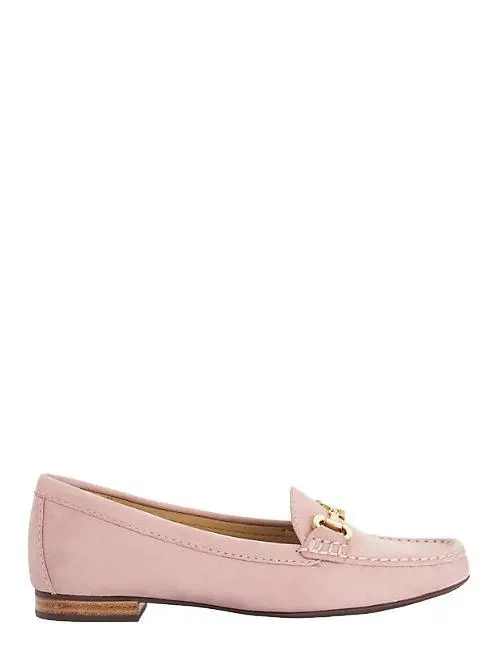 DUNE Suede Loafers - Blush Nubuck