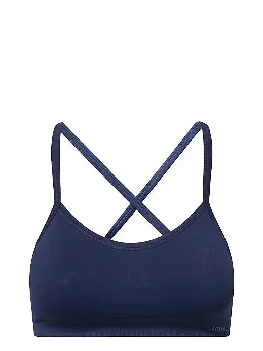 ADANOLA Classic Seamless Cross-back Sports Bra - Navy Blue