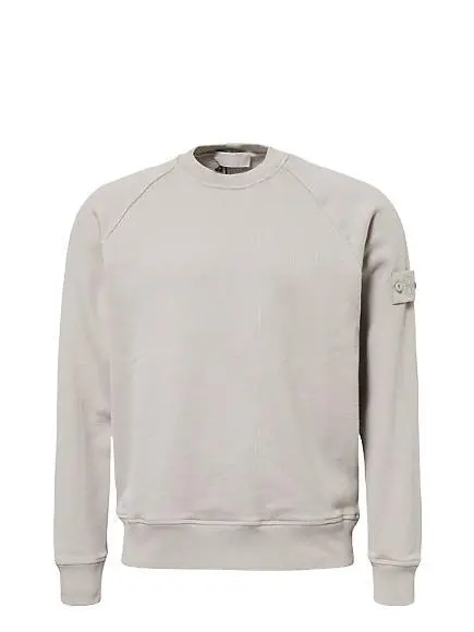 Stone Island Cotton-fleece Sweatshirt With Logo - Dust