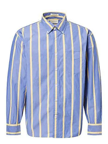 Gant Heritage Striped Cotton Poplin Shirt - College Blue