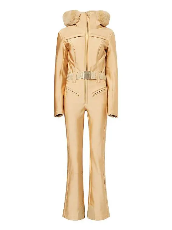 Goldbergh Char Belted Stretch-woven Ski Suit - Rich Gold