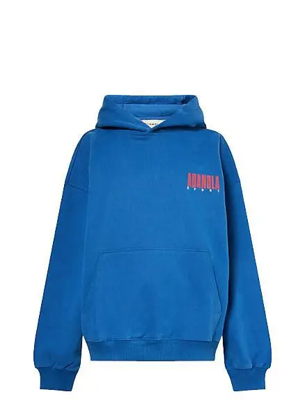 ADANOLA Oversized Cotton Hoody - College Blue