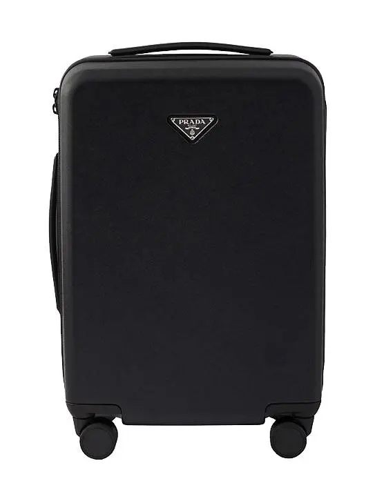 Prada Triangle-logo Polycarbonate Trolley 56cm - Black