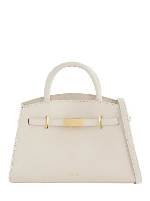 DEMELLIER The Small Hudson Grained Leather Top-handle Bag - Chalk