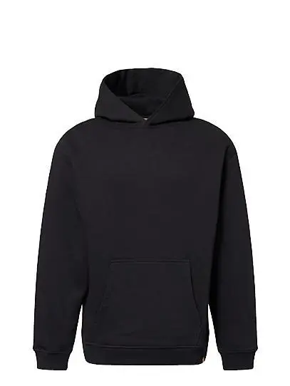 YOU Logo-embroidered Cotton-blend Hoody - Black