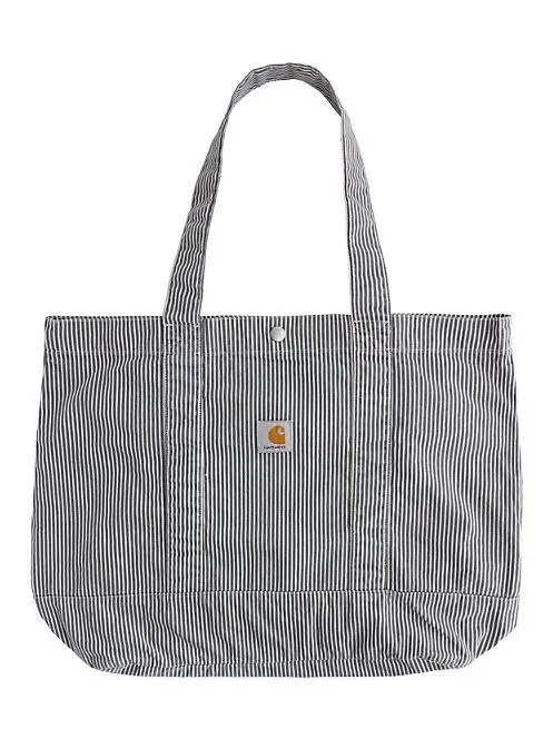 Carhartt Work In Progress Mercer Cotton-canvas Tote Bag - Mrcr Strpe,grpht/wax