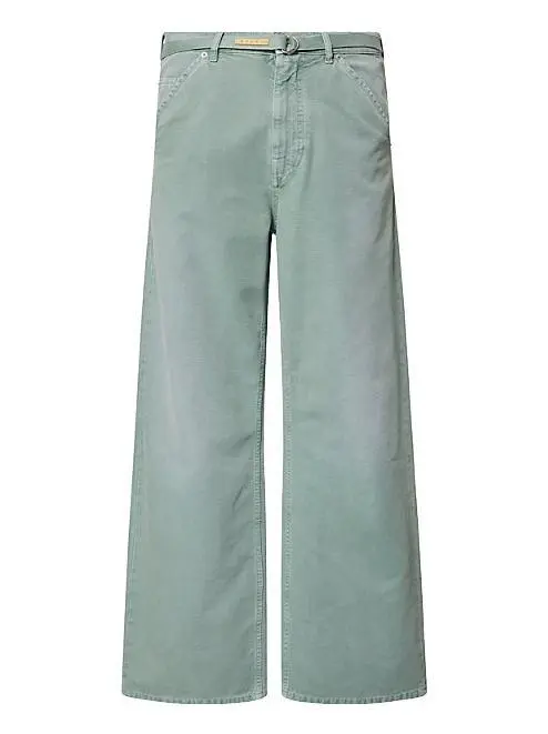 Marni Wide-leg Belted Denim Jeans - Baltic