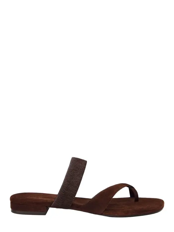 REFORMATION Genine Flat Sandal - Brown