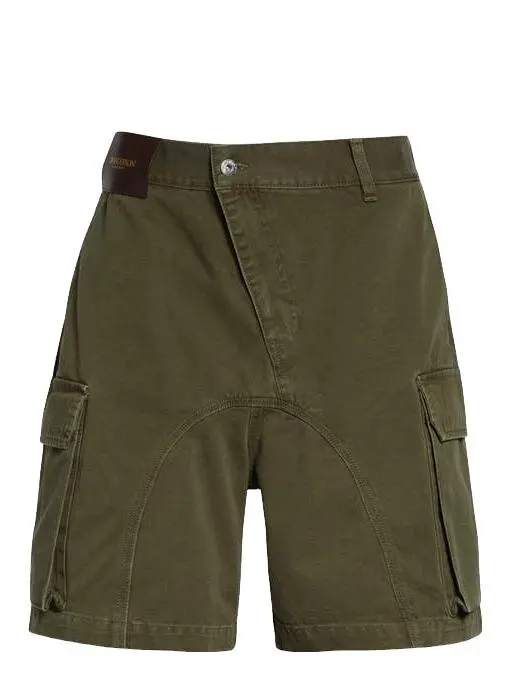 JW Anderson Twisted Cotton Cargo Shorts - Khaki