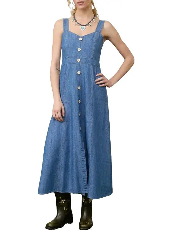 BLU PEPPER Midi Dress - Denim