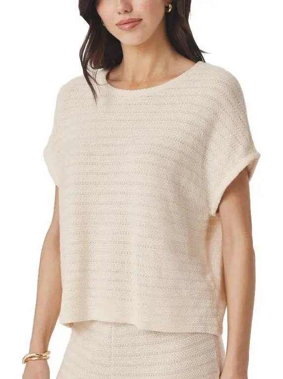 Splendid Marisol Short Sleeve Sweater - Shell