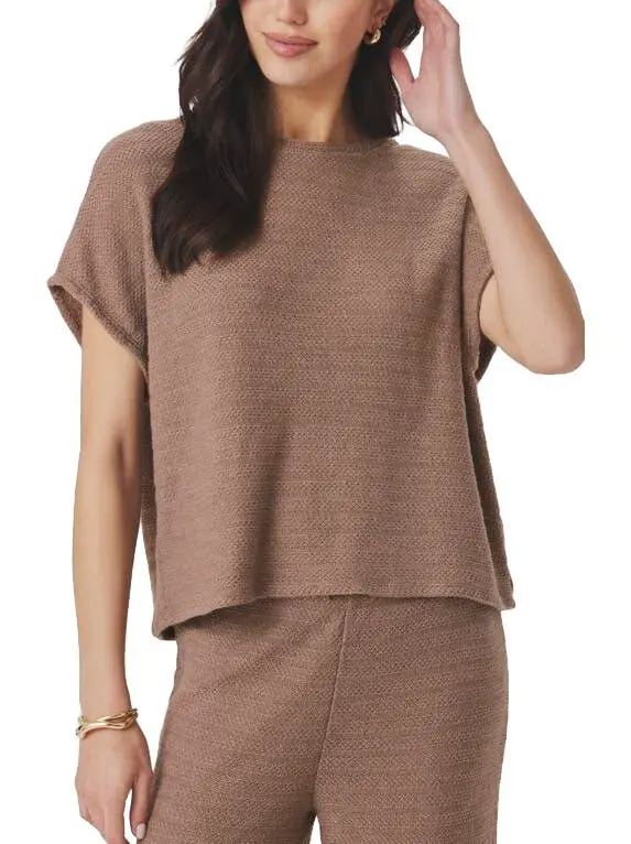 Splendid Marisol Short Sleeve Sweater - Wicker Beige