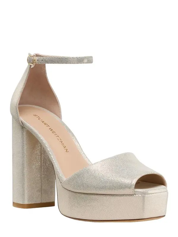 STUART WEITZMAN Sabrina Platform Ankle Strap Sandal - Linendnu