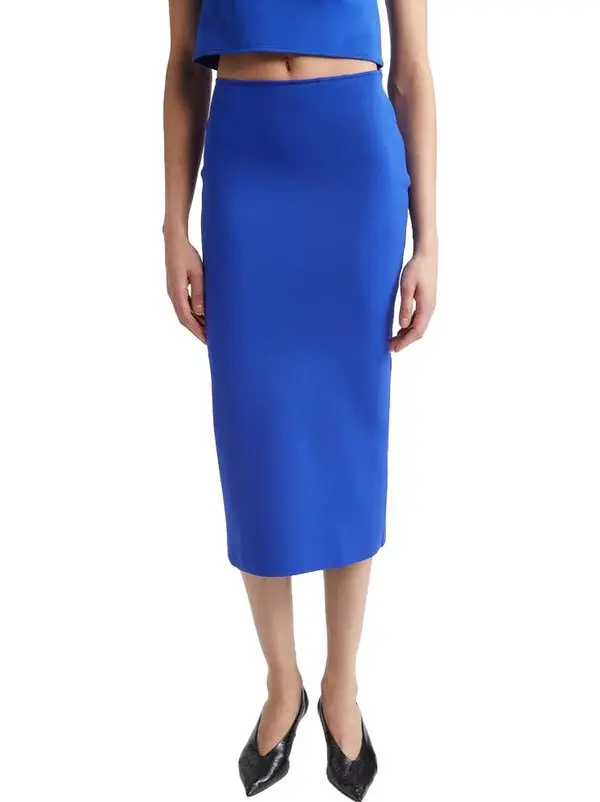 JIL SANDER Technical Midi Sweater Skirt - Bluebell