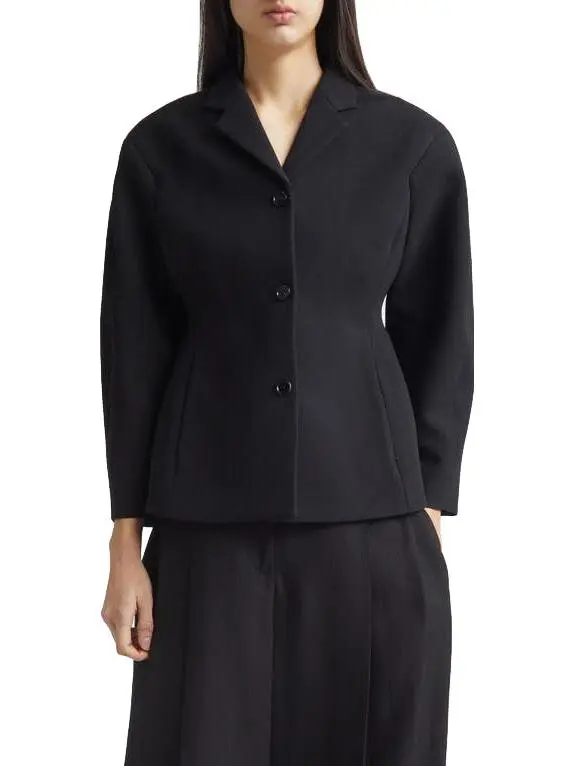 JIL SANDER Sculpted Crepe Jacket - Black