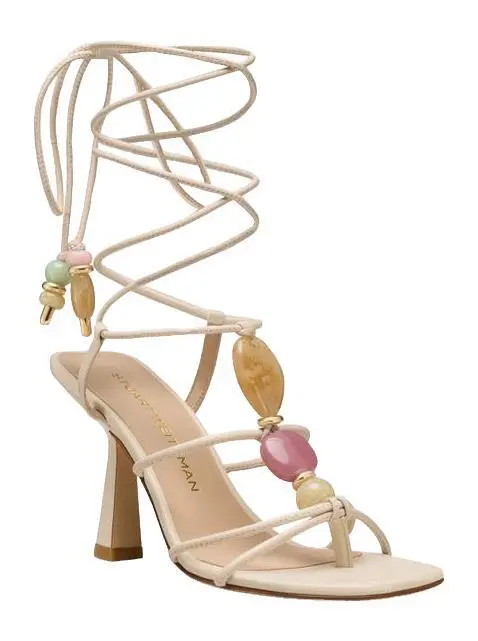 STUART WEITZMAN Majorca Wrap Sandal - Linen