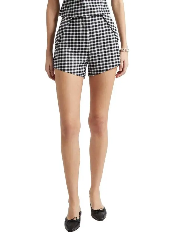 Posse Chiara Check Shorts - Black/white