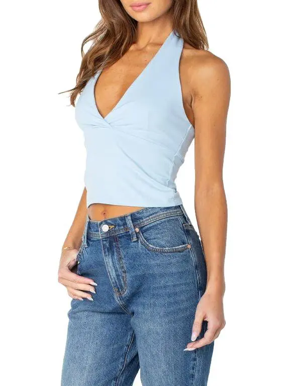 Roxy Crop Halter Top - Cerulean