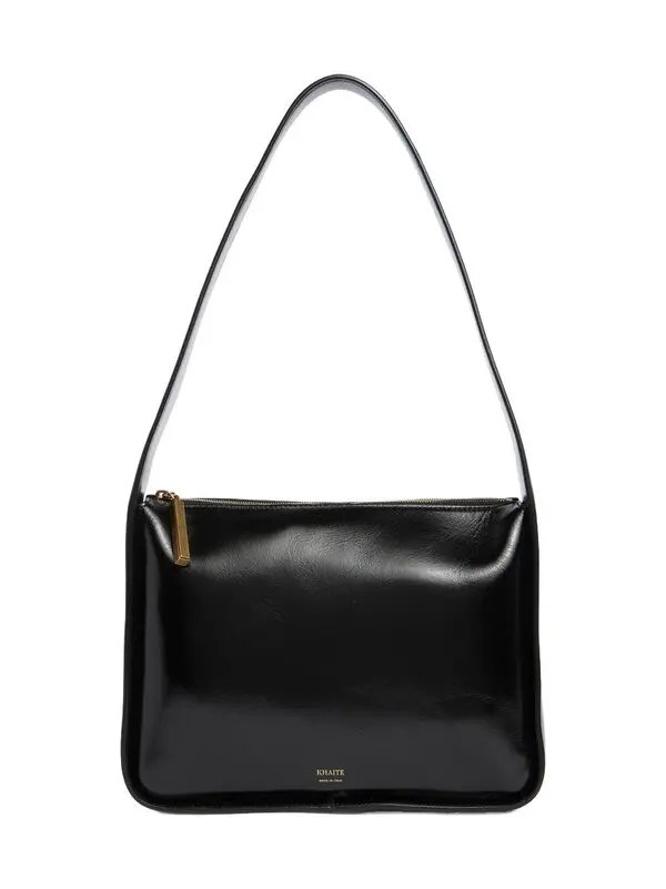 Khaite Lori Squared Leather Shoulder Bag - 200 Black