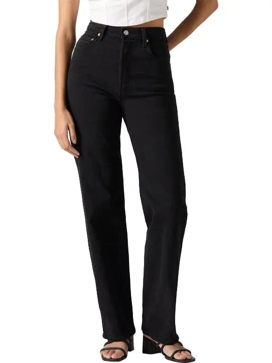 LEVI'S Ribcage High-waist Straight-leg Jeans - Black Sprout