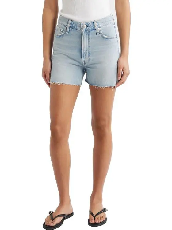 Rag & Bone High-waisted Denim Shorts - Azalea