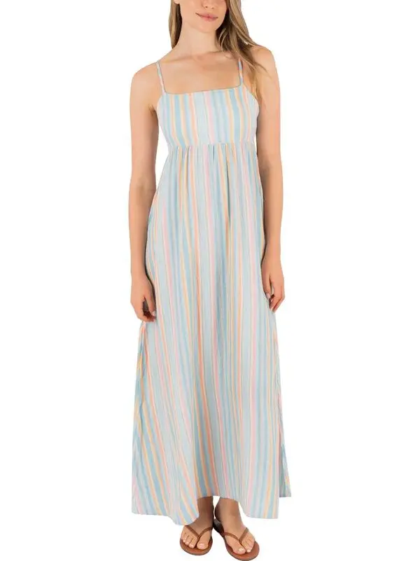 Hurley Avalon Cotton Maxi Dress - Blue Multi